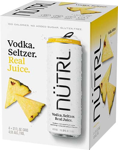 Nutrl Pineapple Vodka 4pk 355ml – Grand Island Wine & Spirits